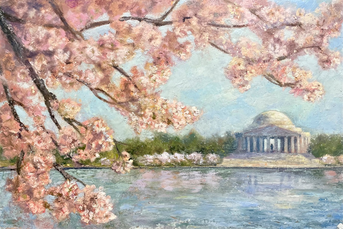 “Pursuit of Happiness” encaustic landscape painting by Anne Stine ...